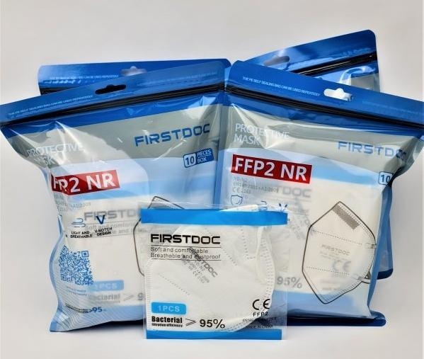 Mascherina ffp2 10 pezzi firstdoc-dpi certificate CE Confezione da 10 mascherine in bustine ...