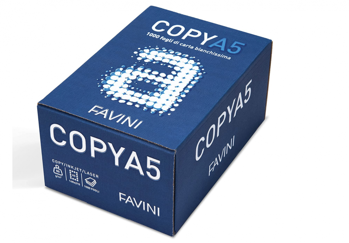 CARTA A5 FAVINI 80gr. 1000fg. FOTOCOPIE (015505) - Mercò
