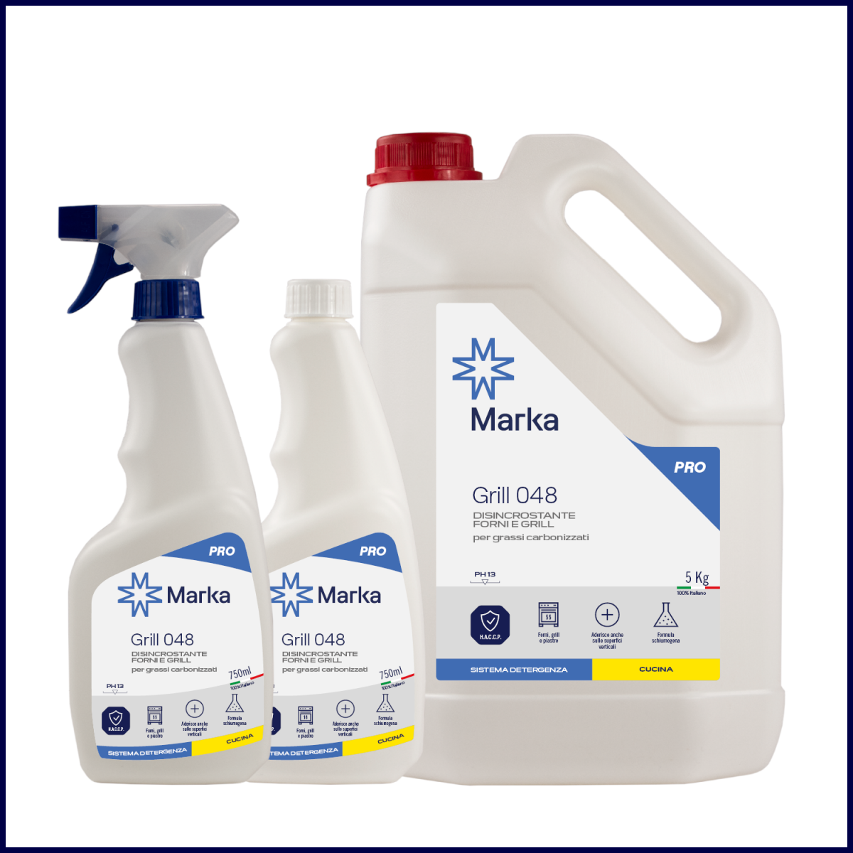 Disincrostante forni e grill per grassi carbonizzati, flacone da 750ml con trigger - Mercò